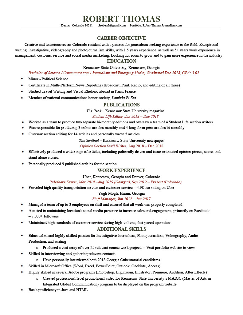 Résumé – Robert Thomas